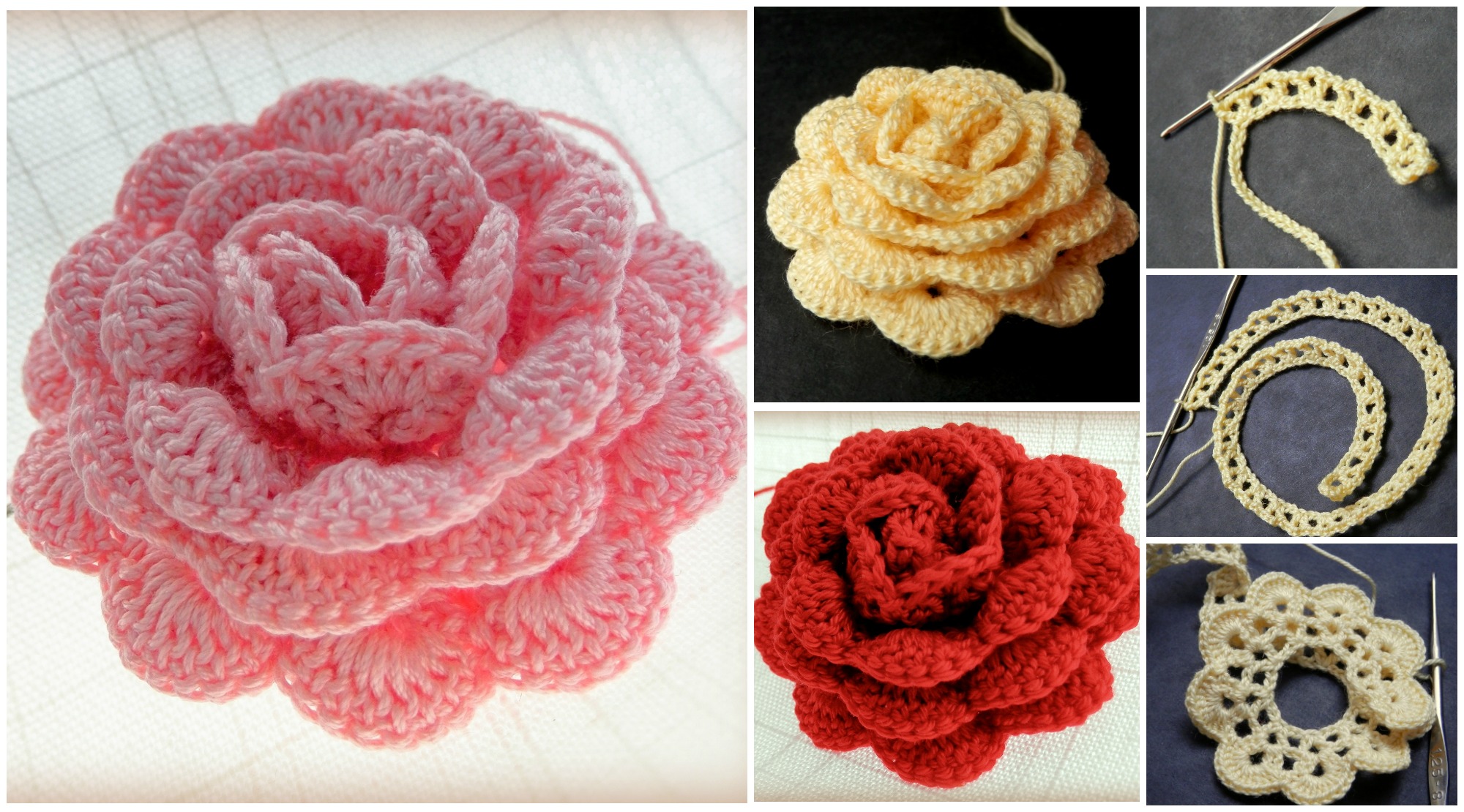 Crochet Rose With 1 25mm Hook Pretty Ideas