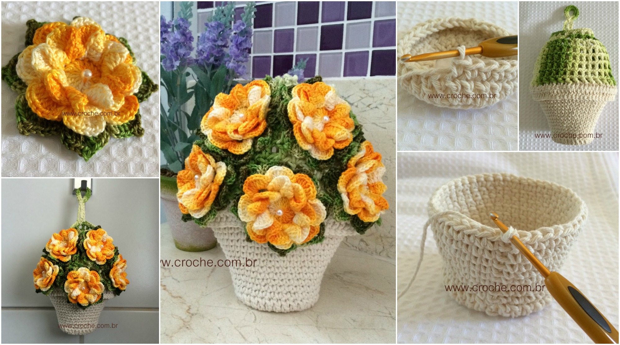 Crochet Flower Pot Pretty Ideas