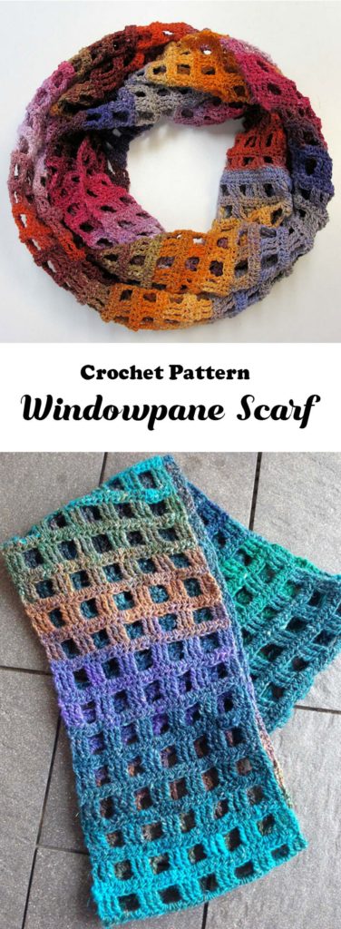 Crochet Windowpane Scarf - Pretty Ideas