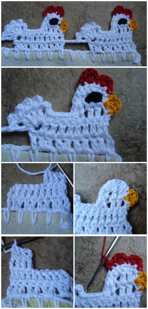 Crochet Hen Border - Pretty Ideas