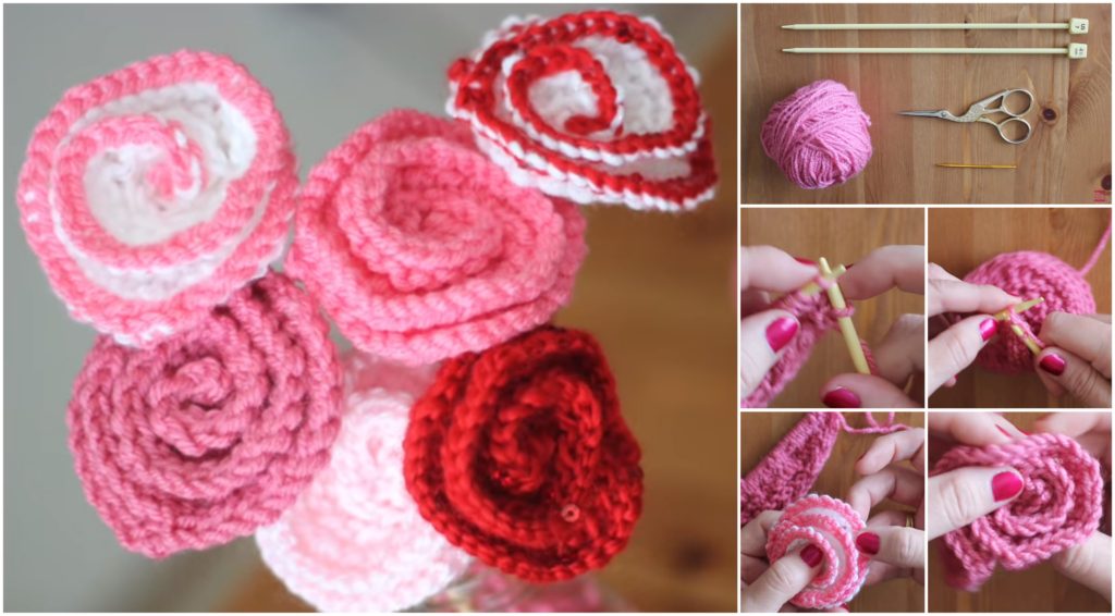 How To Knit Roses - Pretty Ideas