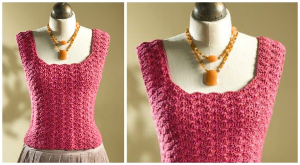 Tank Top With Shell Stitch - Pretty Ideas