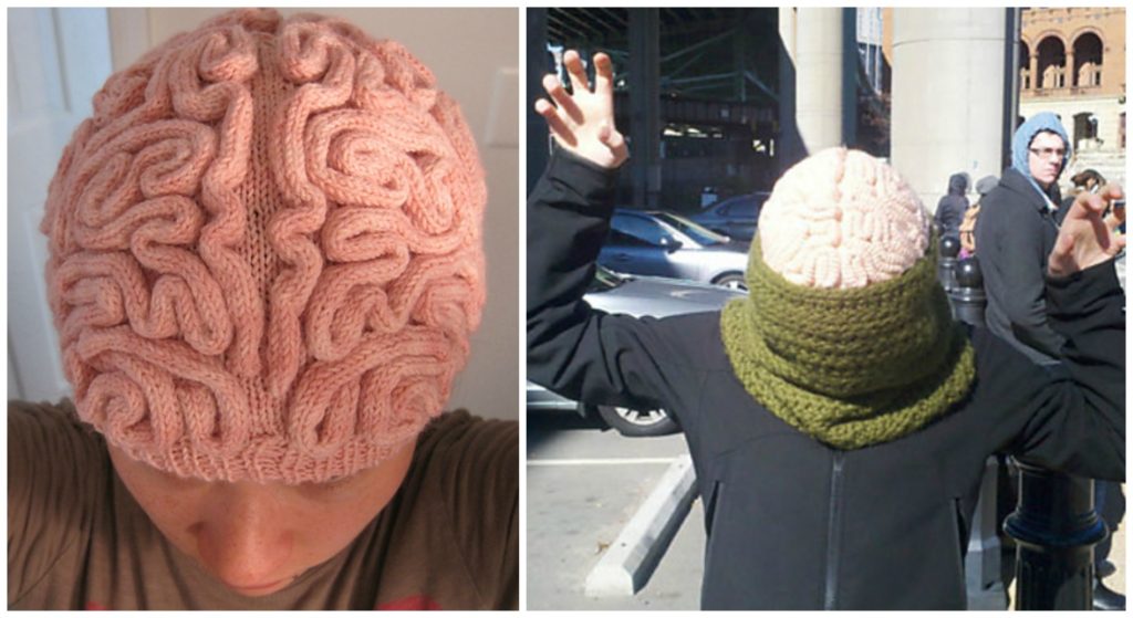 Knit Funny Brain Hat - Pretty Ideas