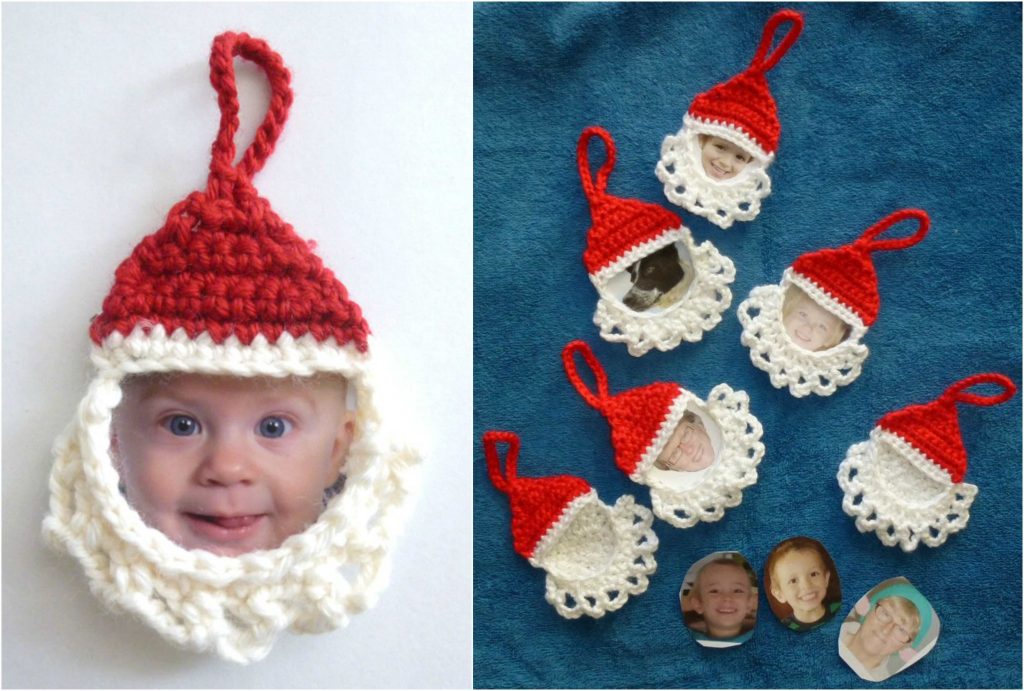 Crochet Funny Santa Frame - Pretty Ideas