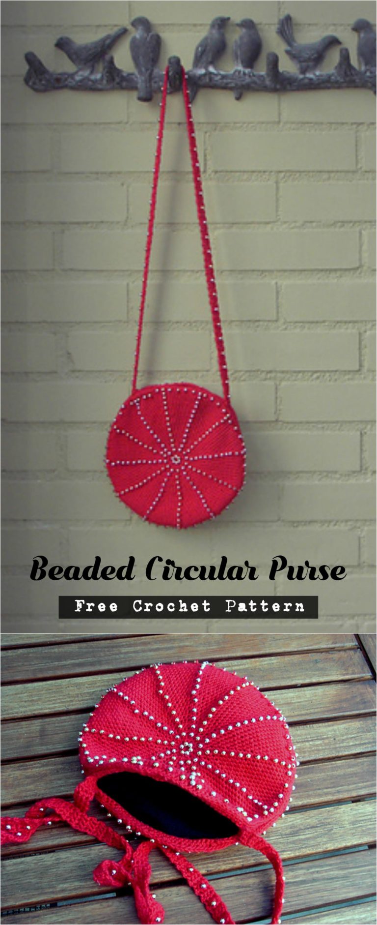 Crochet Beaded Circular Purse - Pretty Ideas