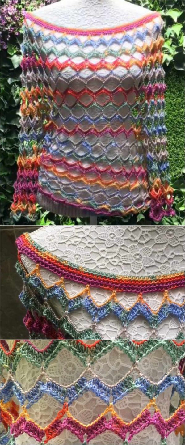 Crochet Light Colorful Blouse