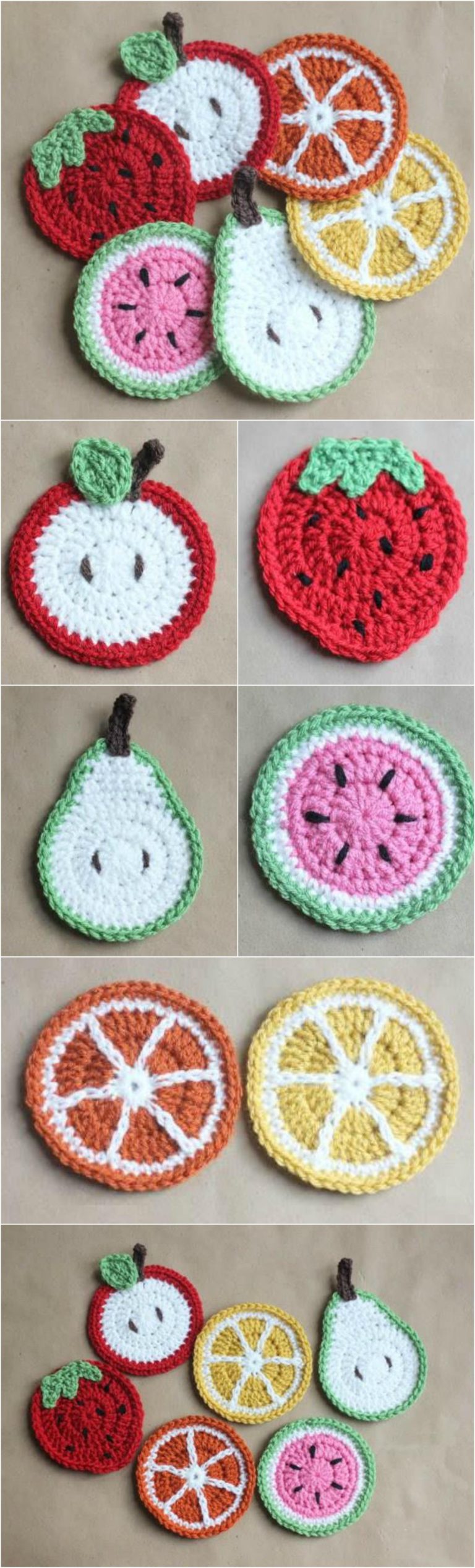 Crochet Fruit Coasters