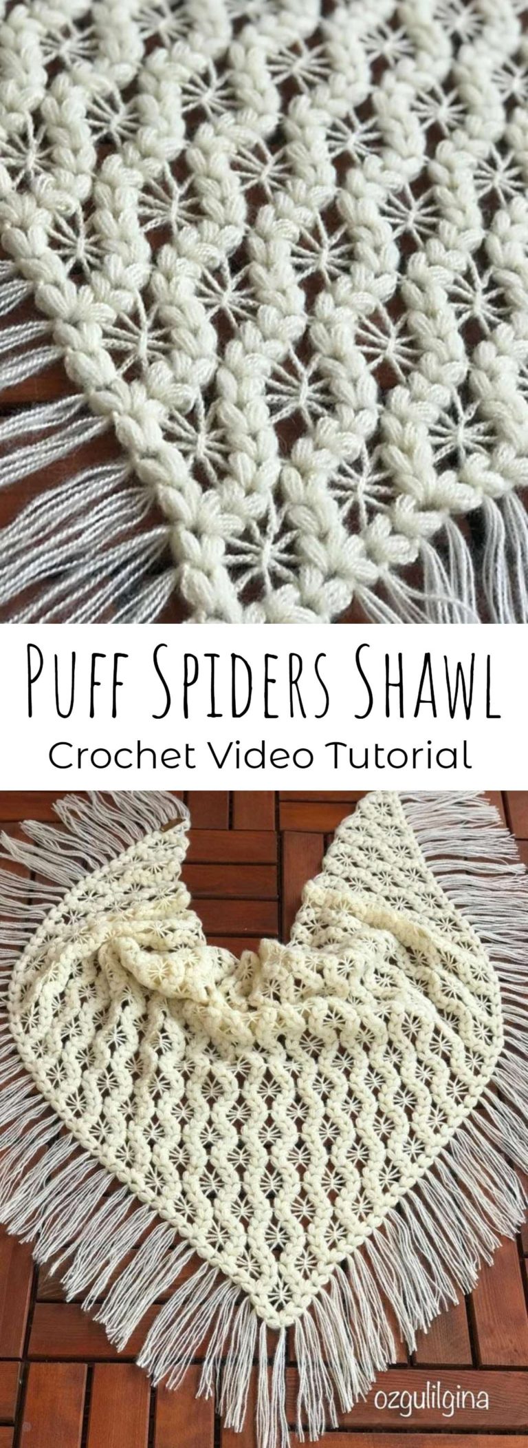 Crochet Puff Spider Shawl