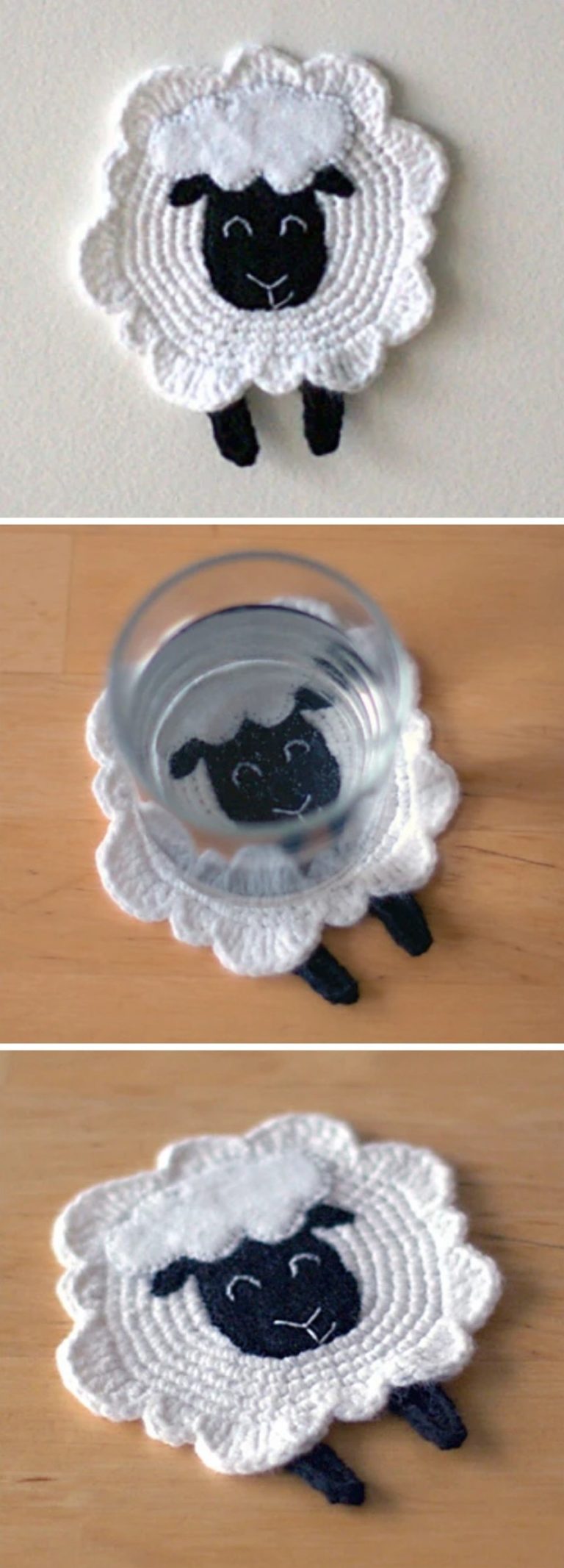 Crochet Lamb Coaster