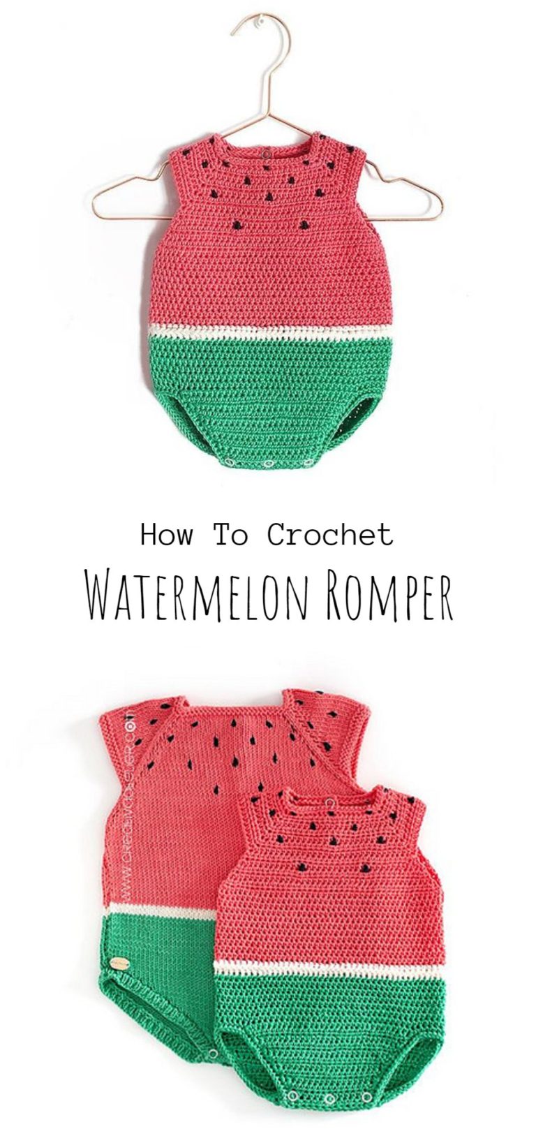 Crochet Watermelon Romper