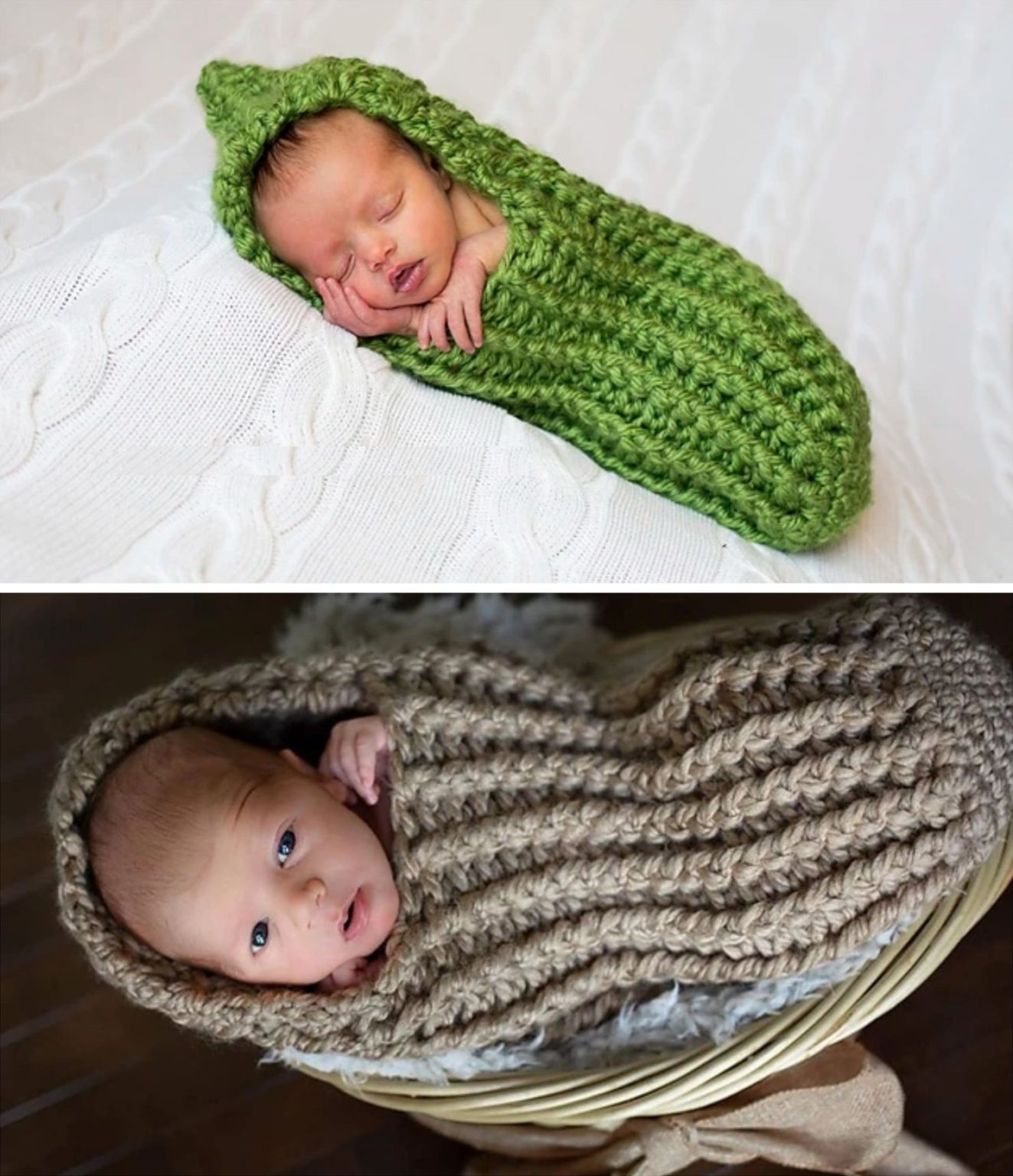 Crochet Bean Baby Cocoon - Pretty Ideas