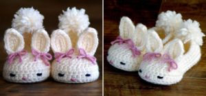 Crochet Baby Bunny Slippers - Pretty Ideas