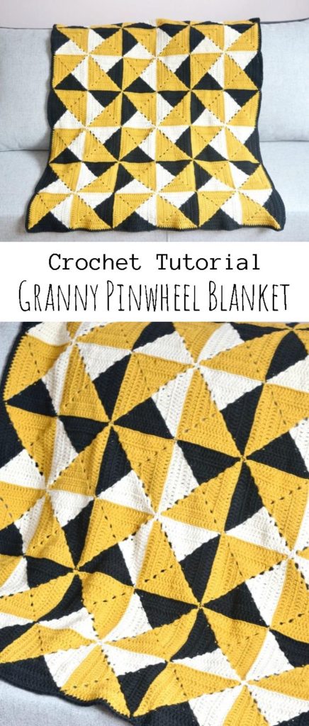 Crochet Granny Pinwheel Blanket