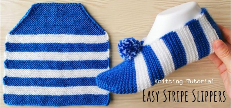 Knit Stripe Slippers - Pretty Ideas