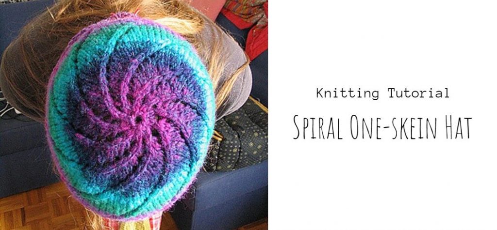 Knit Spiral One-skein Hat - Pretty Ideas