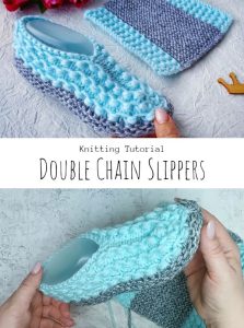 Knit Double Chain Slippers