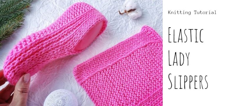 Knit Elastic Lady Slippers